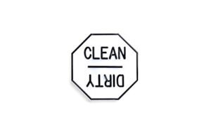 fox run - 5935 fox run clean or dirty dishwasher magnet, 2.5 x 2.5 x 0.25 inches, white