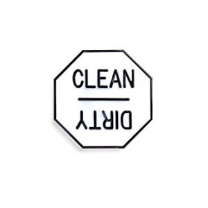 Fox Run - 5935 Fox Run Clean or Dirty Dishwasher Magnet, 2.5 x 2.5 x 0.25 inches, White