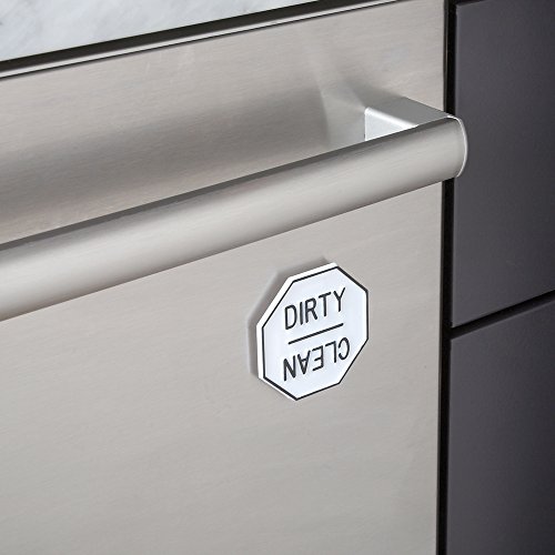 Fox Run - 5935 Fox Run Clean or Dirty Dishwasher Magnet, 2.5 x 2.5 x 0.25 inches, White