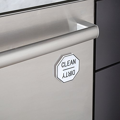 Fox Run - 5935 Fox Run Clean or Dirty Dishwasher Magnet, 2.5 x 2.5 x 0.25 inches, White