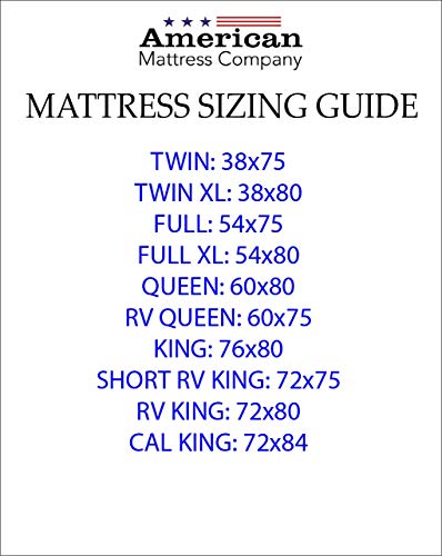 American Mattress Company 8" Graphite Infused Memory Foam-Sleeps Cooler-100% Made in The USA-Medium Firm (Queen)