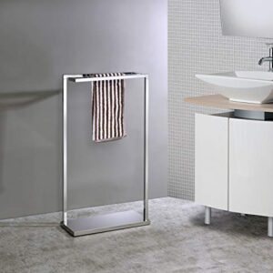 Kings Brand Furniture - Hamilton Metal Freestanding Towel Rack Stand, Chrome