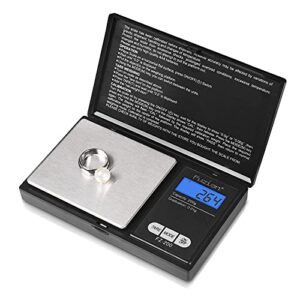 Fuzion Digital Pocket Scale, 200g/0.01g Gram Scale, Mini Scale Gram and Ounce, Small Food Scale, Herb Scale, Jewelry Scale Portable Scale with Tare, Stainless Steel, LCD