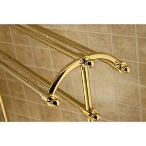 Kingston Brass CC2292 Vintage Freestanding Towel-Rack, 29-1/2-Inch Height, 28-Inch Width, Polished Brass