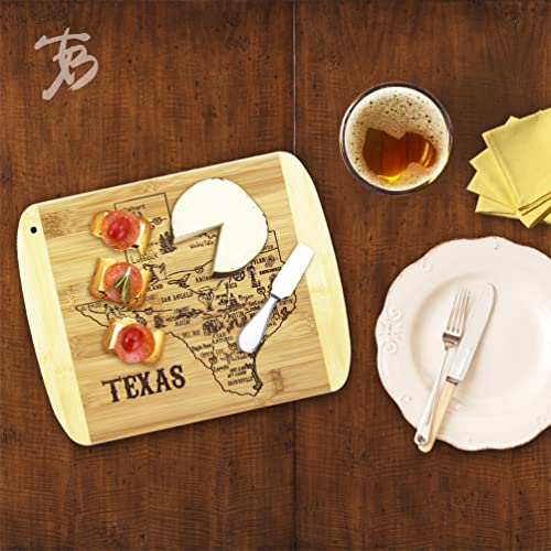 Totally Bamboo A Slice of Life Texas State Serving and Cutting Board, 11" x 8.75"