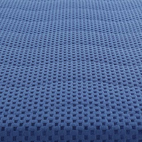 PrimaSleep 4 inch Tri-Folding Topper, Narrow Twin, Blue, Supportive Memory Foam, Best for Visitors Sleepovers Car Trips Camping or Dorm Room Bed (Blue)