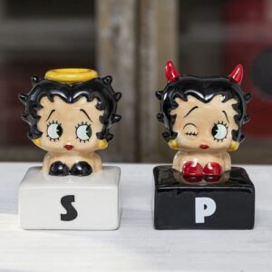 betty boop angel & devil salt and pepper shakers set of 2