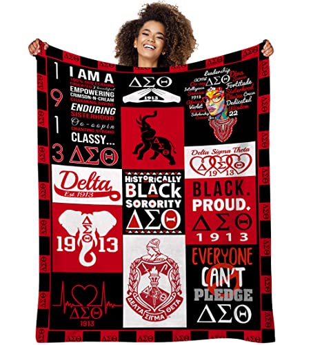 Sorority Gifts for Women Blanket, Sorority Blanket 60''x50'' Positive Throw Blanket Birthday Gifts for Women Sisters Girls