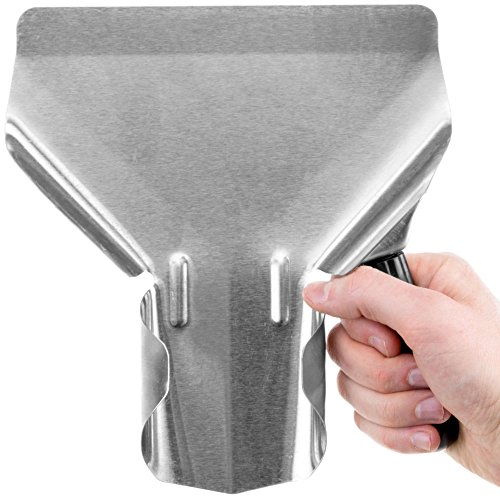 Stainless Steel Popcorn Scoop – Easy Fill Tool for Bags & Boxes, Great Utility Serving Scooper for Snacks, Desserts, Ice, & Dry Goods by Back of House Ltd.