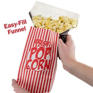 Stainless Steel Popcorn Scoop – Easy Fill Tool for Bags & Boxes, Great Utility Serving Scooper for Snacks, Desserts, Ice, & Dry Goods by Back of House Ltd.