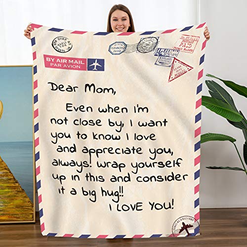 TURMTF Mother Day Birthday Gifts for Mom, Gifts for Mom, to My Mom Gifts Mom Blanket from Daughters Sons, Mom Blanket