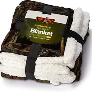 TrailCrest Soft Touch Reversible Camo Throw Blanket - 50" X 60" - Camo