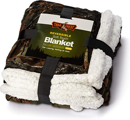 TrailCrest Soft Touch Reversible Camo Throw Blanket - 50" X 60" - Camo