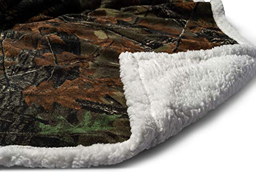 TrailCrest Soft Touch Reversible Camo Throw Blanket - 50" X 60" - Camo