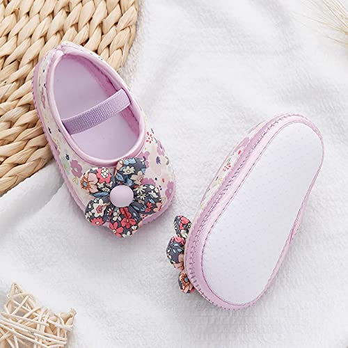 Mercatoo Kid Girls Sandals Baby Girls Soft Toddler Shoes Infant Toddler Walkers Shoes Colorful Flowers Princess Shoes Sandals (Purple, 11 Infant)