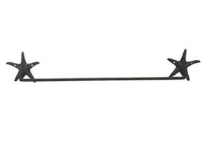 hampton nautical cast iron starfish large bath towel holder 28" bathroom beach home decorating