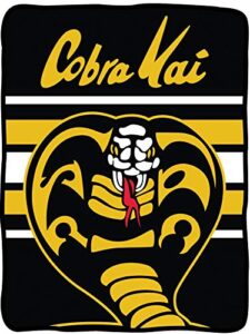 seven times six cobra kai dojo strike first karate blanket 46" x 60" flannel fleece throw