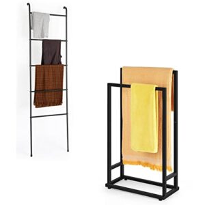 towel blanket ladder black metal blanket ladder holder and free standing towel rack 2 tier towel holder stand hand towel drying rack black