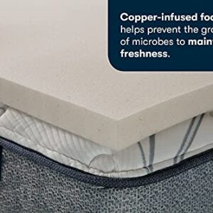 Serta CopperGel 2-in Memory Foam Mattress Topper, Queen