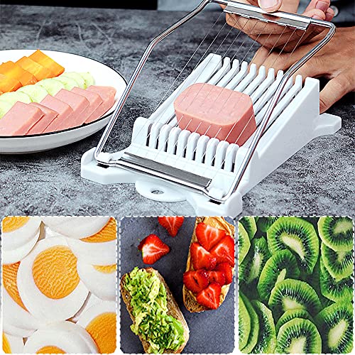 2 Pcs Musubi Mold Musubi Maker Kit and 1 Pc Slicer Luncheon Meat Hot Dog Slicer Musubi Press Sushi Rice Mold for Kitchen, Restaurant, Home