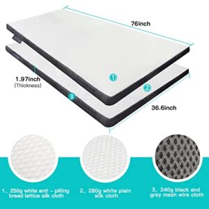 CHUVIAN Twin Size Mattress Topper Egg Crate, Memory Foam Mattress Toppers 2 Inch Extra Thick & Soft for Deep Sleep, CertiPUR-US Certified