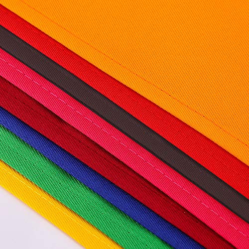 DUSKCOVE 8 PCS Plain Bib Aprons Bulk - Mixed Color Commercial Apron with 2 Pockets for Kitchen Cooking Restaurant BBQ Painting Crafting