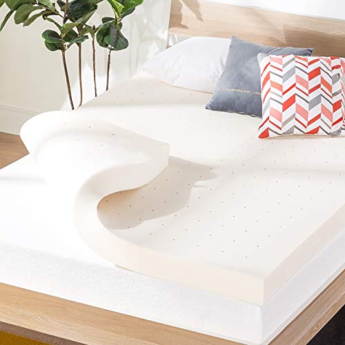 Best Price Mattress 4 Inch Ventilated Memory Foam Mattress Topper, CertiPUR-US Certified, Queen