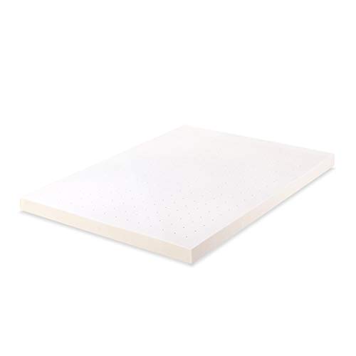 Best Price Mattress 4 Inch Ventilated Memory Foam Mattress Topper, CertiPUR-US Certified, Queen