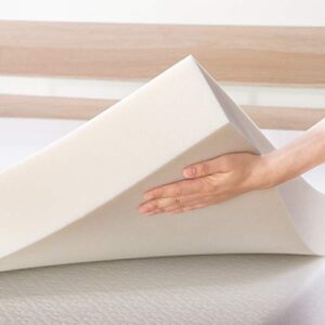 Best Price Mattress 4 Inch Ventilated Memory Foam Mattress Topper, CertiPUR-US Certified, Queen