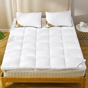 ANALIN Mattress Topper Twin XL Pillowtop Bed Topper Cooling Mattress Pad with Anchor Bands- Extra Thick 2inch