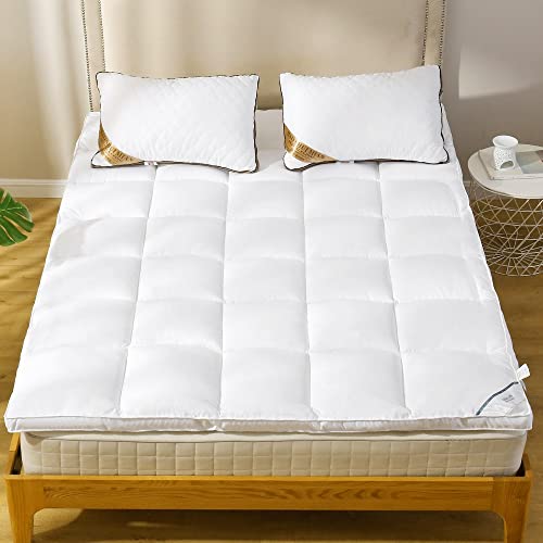 ANALIN Mattress Topper Twin XL Pillowtop Bed Topper Cooling Mattress Pad with Anchor Bands- Extra Thick 2inch