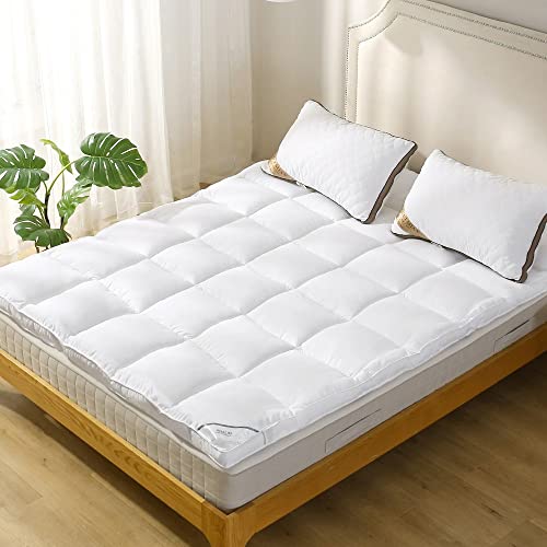 ANALIN Mattress Topper Twin XL Pillowtop Bed Topper Cooling Mattress Pad with Anchor Bands- Extra Thick 2inch