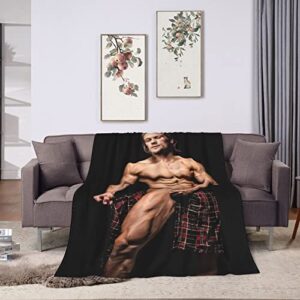 Sam Heughan Ultra-Soft Micro Fleece Throw Blanket Warm Comfortable Versatile Blanket for Sofa and Travel