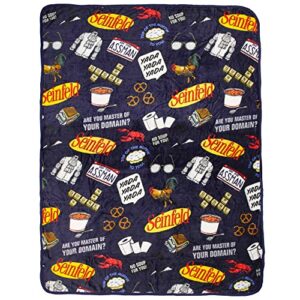 northwest seinfeld tv show master of your domain logo plush throw blanket 46' x 60'