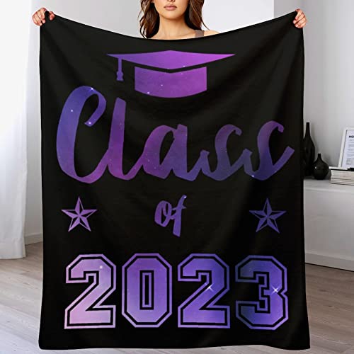 Graduation Blankets Gifts, 50"x60" Class of 2023 Blanket Throw, Soft Lightweight Cozy Graduate Fleece Flannel Bed Sofa Plush for Her Daughter Granddaughter Sister