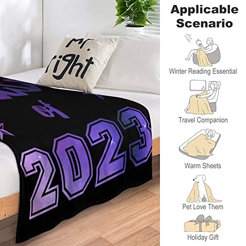 Graduation Blankets Gifts, 50"x60" Class of 2023 Blanket Throw, Soft Lightweight Cozy Graduate Fleece Flannel Bed Sofa Plush for Her Daughter Granddaughter Sister