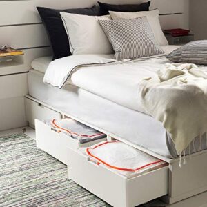 Storage Case, White, 55x49x19 cm (22x19x7"). For Underbed storage, Shelves, Wardrobes, Hang to wall simply. PARKLA IKEA.