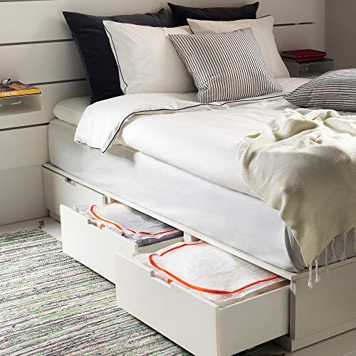 Storage Case, White, 55x49x19 cm (22x19x7"). For Underbed storage, Shelves, Wardrobes, Hang to wall simply. PARKLA IKEA.