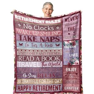 zolumy best retirement gifts for women/men 2023, happy retirement gifts ideas, classy retirement gift, funny farewell gifts for coworkers women, going away gift, cool retired gifts, blanket 80x60in