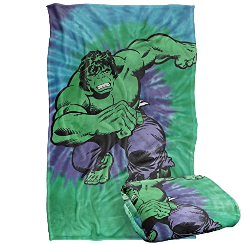 Marvel Hulk Tie Dye Silky Touch Super Soft Throw Blanket 36" x 58"