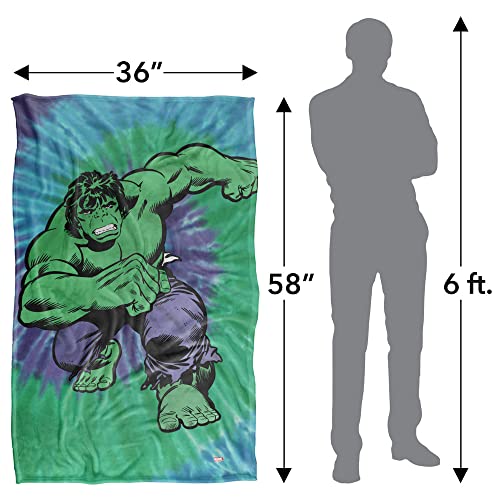 Marvel Hulk Tie Dye Silky Touch Super Soft Throw Blanket 36" x 58"