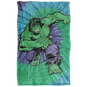 Marvel Hulk Tie Dye Silky Touch Super Soft Throw Blanket 36" x 58"