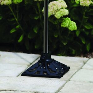 TIKI Brand Cast Iron Torch Stand, Black, 9.1L x 9.1W x 4.8H -Inches, 1312322