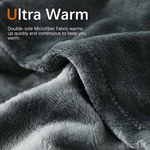 SE SOFTEXLY Super Soft Flannel Fleece Blankets Throw Size (Grey, 50"x60"), Lightweight Cozy Throw Blankets for All Season, Warm Bedding Blanket for Home Bed, Sofa & Dorm