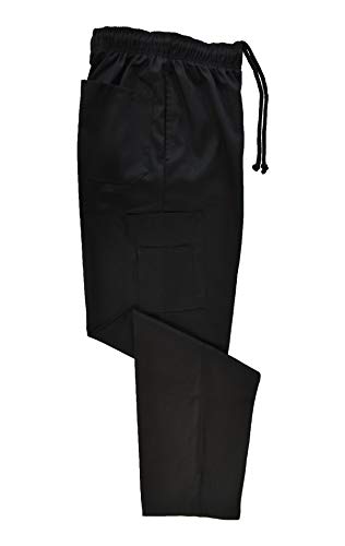 Natural Uniforms Classic Chef Cargo Pants (Black 3-Pack, Large)