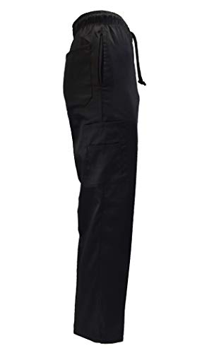 Natural Uniforms Classic Chef Cargo Pants (Black 3-Pack, Large)