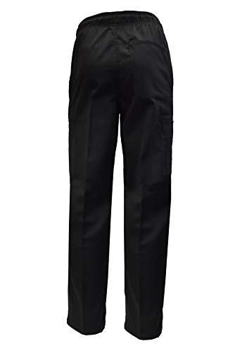 Natural Uniforms Classic Chef Cargo Pants (Black 3-Pack, Large)