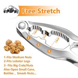 Crab Leg Crackers and Tools - Shellfish Crab Claw Cracker Seafood Lobster Crackers and Tools, 4 Pack Nut Crackers for Crab Legs