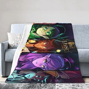 atgzfdr the owl anime house blanket throw blankets ultra soft flannel lightweight throws for couch, bed,all seasons use 80"x60"