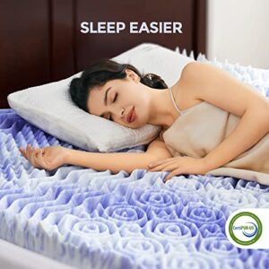 Dreamsmith 3 Inch 7-Zone Queen Memory Foam Mattress Topper, Cooling Gel Infused Foam Mattress Topper Queen for Back Pain, CertiPUR-US Certified